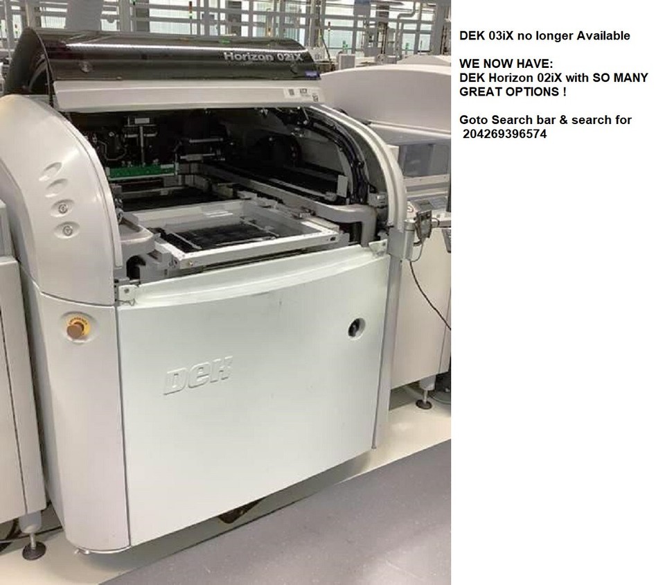 DEK Horizon 03ix Automatic In Line Screen Printer | eBay