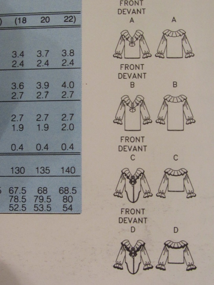 Amazing OOP BUTTERICK 6803 Misses V-Neck Tops w Ruffle Collar PATTERN 6-8-10 UC | eBay