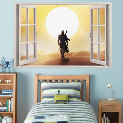 The Mandalorian 3D Window Decal Wall Sticker Art Mural Star Wars TV ...