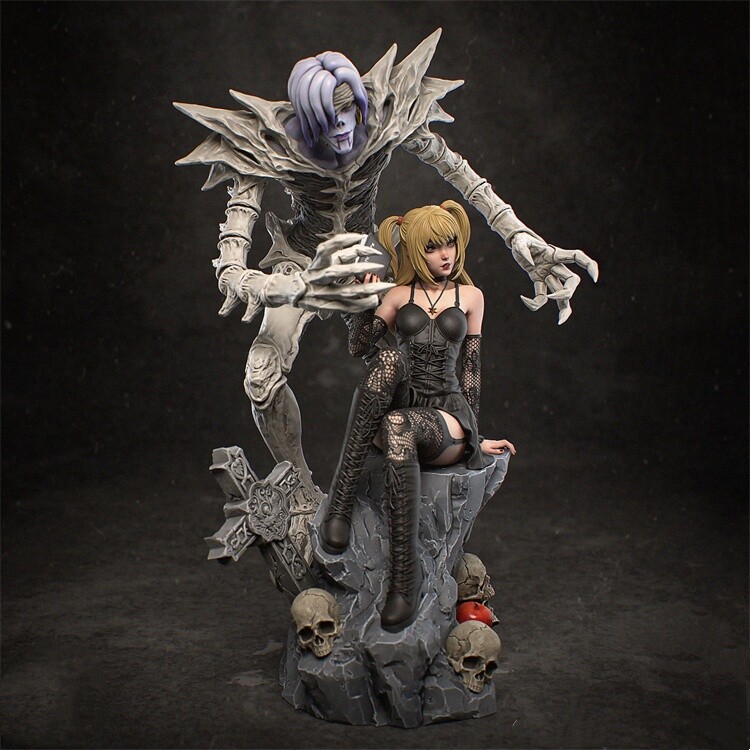 Anime MisaMisa & Rem 1/4 Figures Unpainted GK Models 3D Printed Resin ...
