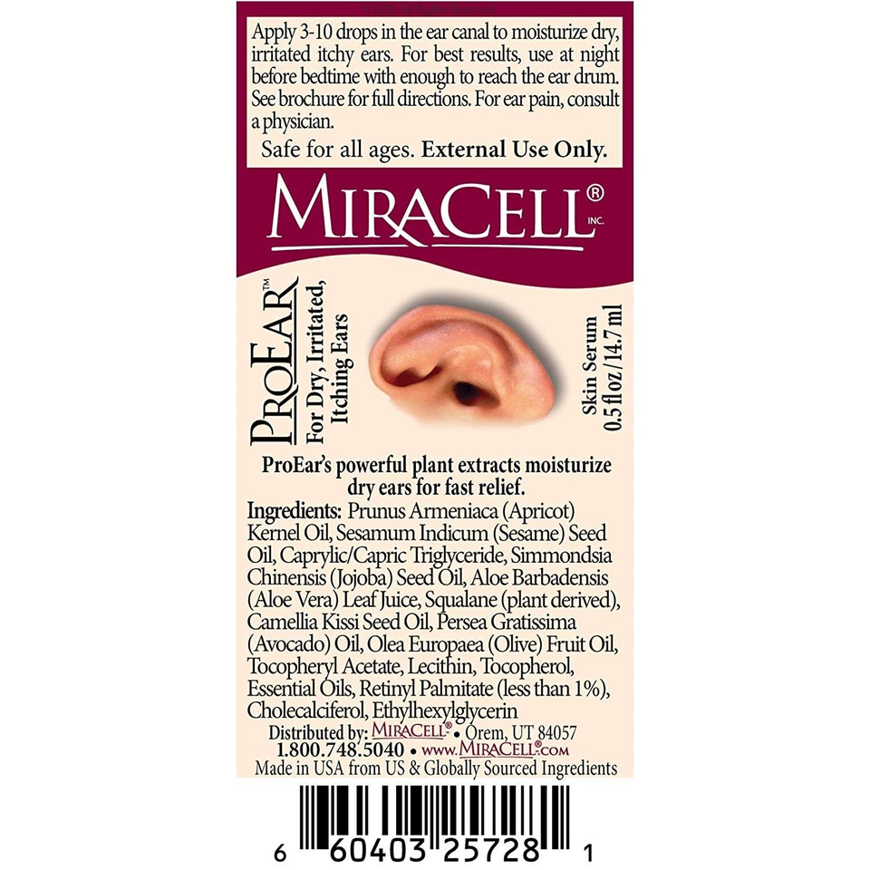 Miracell ProEar - for Itchy, Irritated Ears - Natural Relief - 0.5 OZ ...