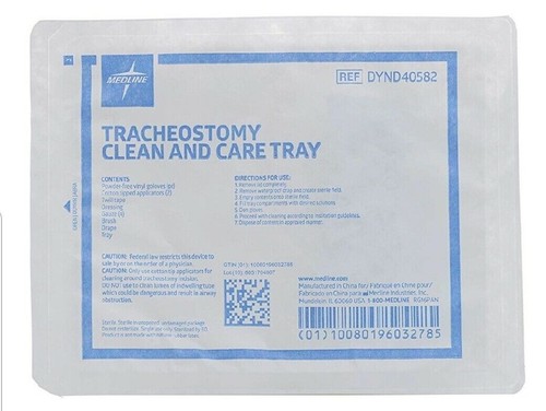 Medline Tracheostomy Clean And Care Tray Kit Sterile (1 kit ) D/2/1/Kit ...