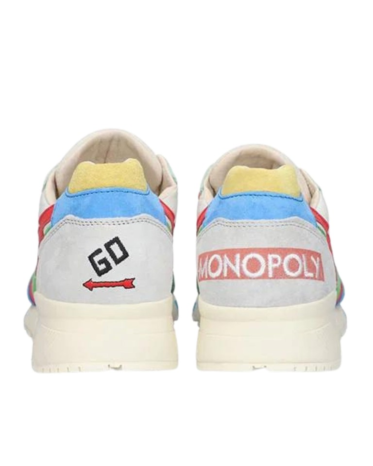 Diadora Hasbro N9000 Monopoly 178726 Men's Grey Leather Sneakers Shoes ...