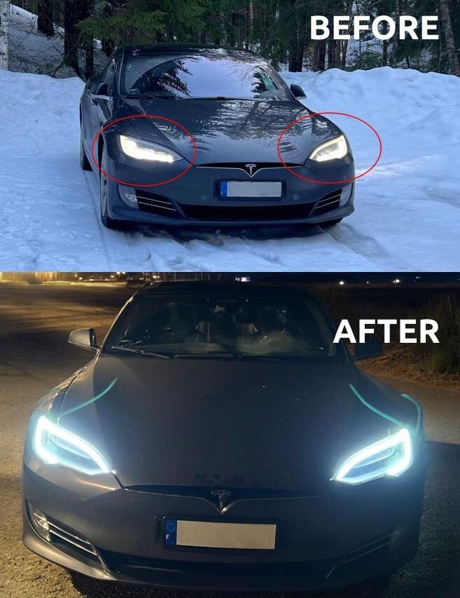 Tesla Model S 2016-2020 Headlights DRL repair kit set for left + right ...