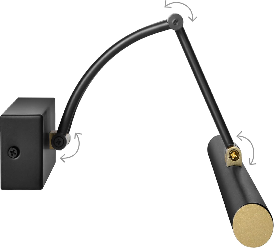 Lampada Specchio Bagno Colore Nero 4000K IP44 Applique Bagno Specchio ...