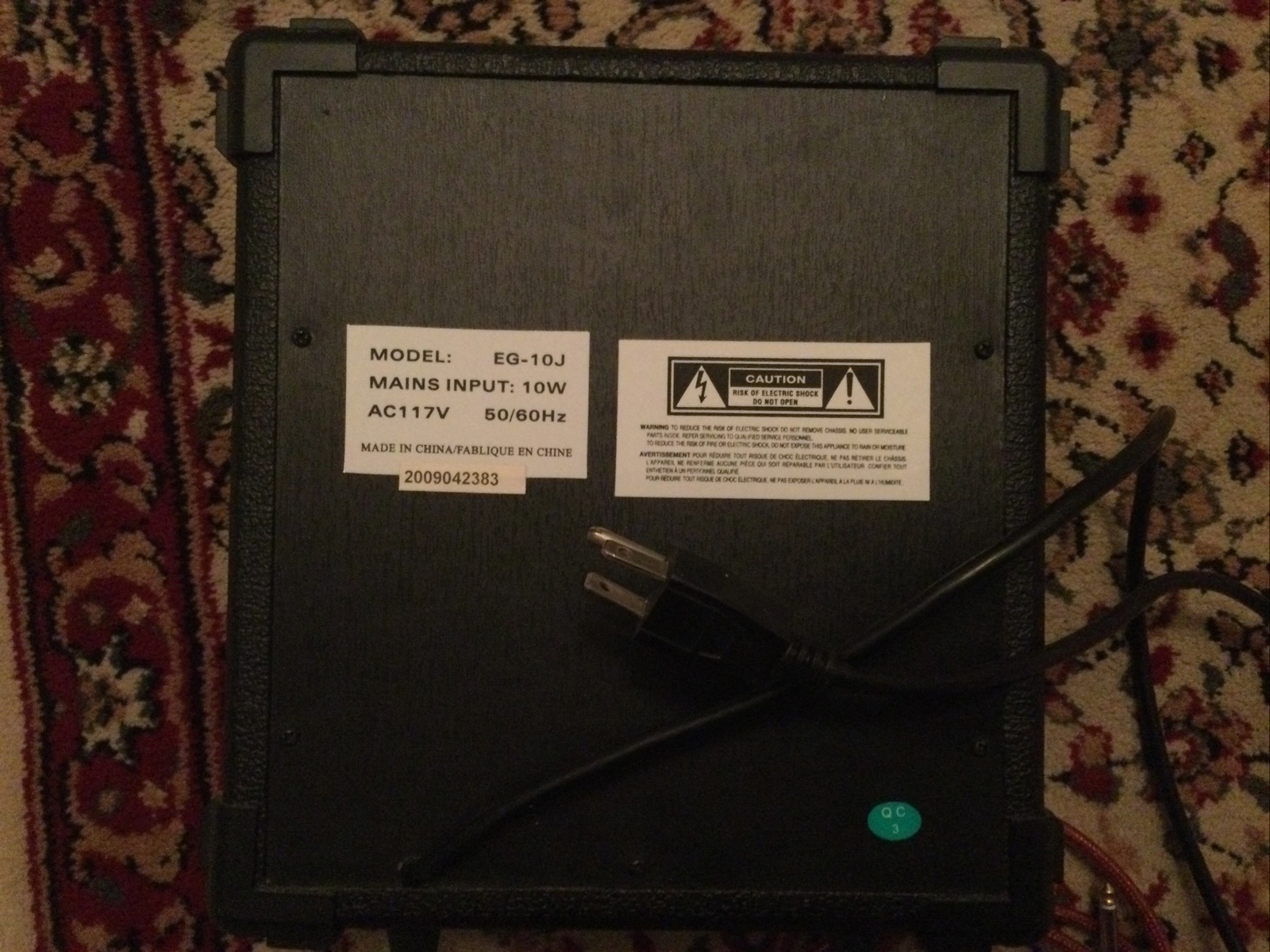 Eleca EG-10J(OD) Electric Guitar Amplifier With 6ft. Guitar Input Line ...