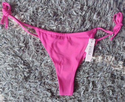 VIctorias Secret Itty side tie thong swim bottom New size Medium Hot Pink | eBay