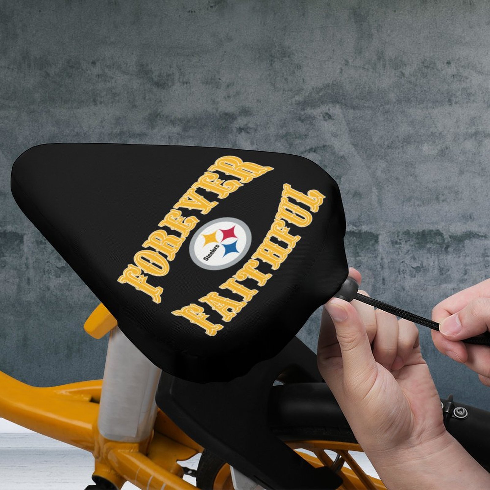 Forever Faithful Pittsburgh Steelers Bike Seat Cover Soft Fit for Most ...