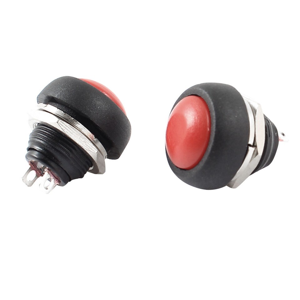 PBS-33 SPST Red Momentary Push Button Switch AC 250V 16A 2P 2 Pcs | eBay