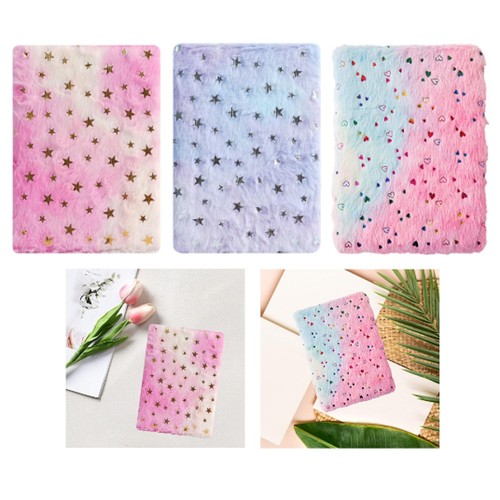 Plush Cover Notebook Fuzzy Journal Writing Pad for Office Supplies Home ...