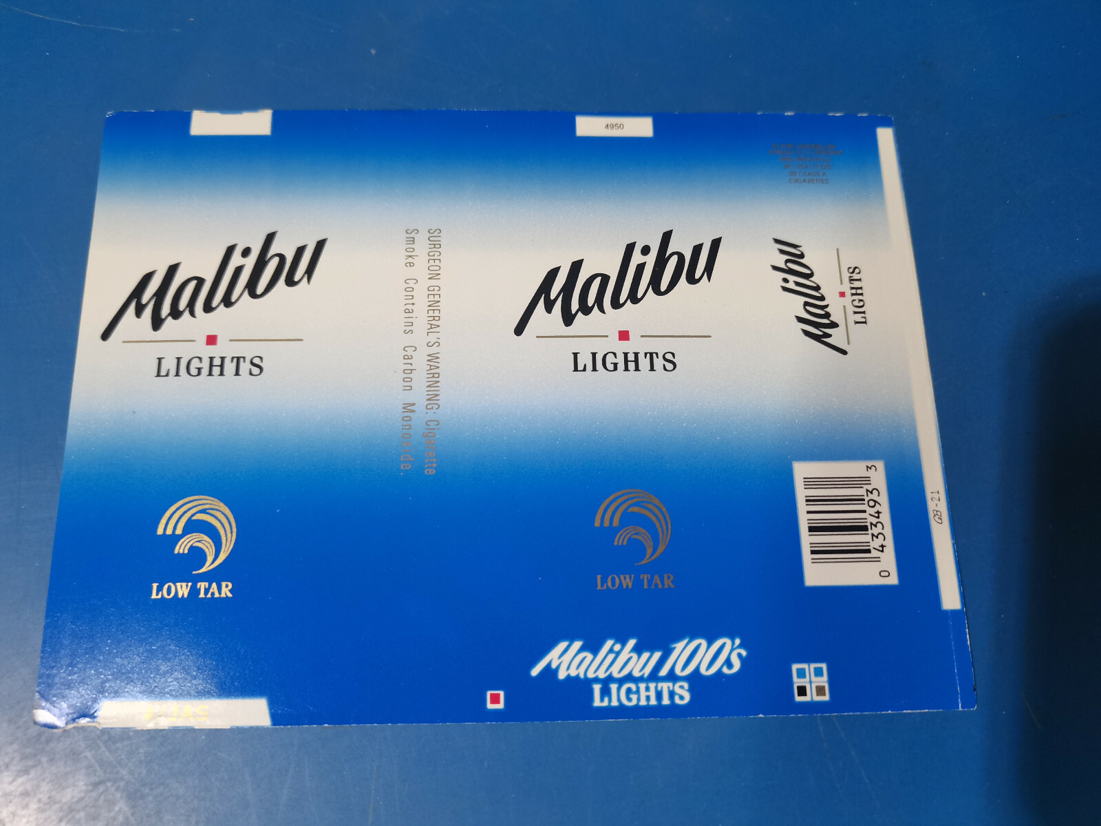 opened empty cigarette soft pack--100 mm-USA-Malibu | eBay