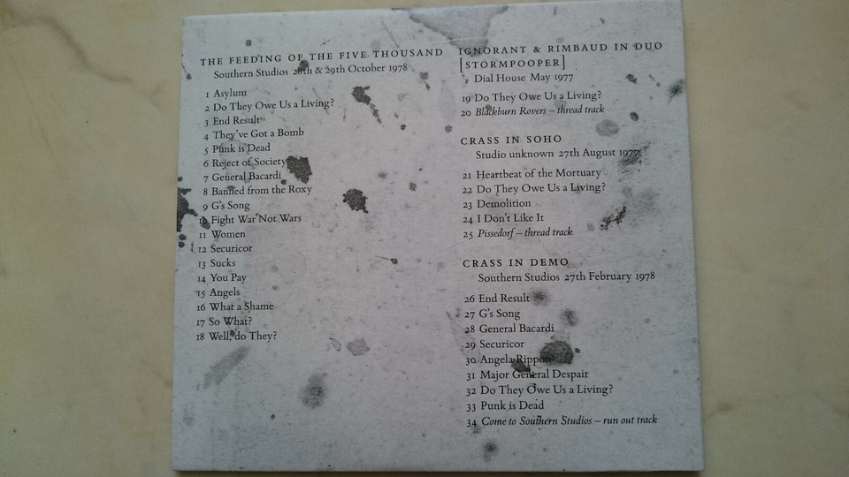 Crass the Feeding Of the Five Thousand The Crassical Collection (Bonus ...