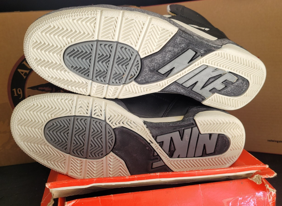 1990 Vintage Nike Quantum Force High - Black/White - US Men's 9.5 | eBay