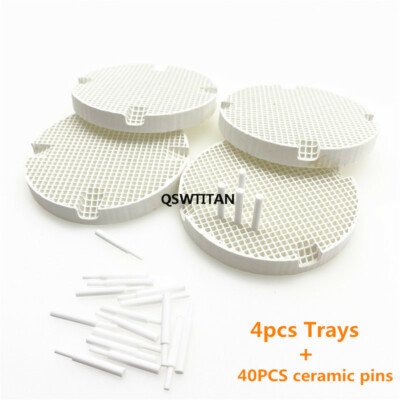 4pc Dental Lab Honeycomb Firing Trays with 40 Metal Pins/ Zirconia Pins ...