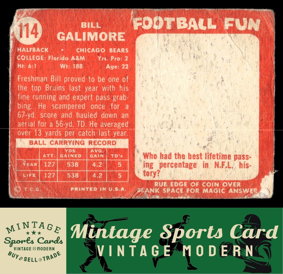 1958 Topps - #114 Willie Galimore (RC) for sale online | eBay