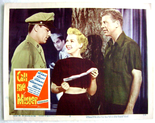 CALL ME MISTER 1950 LOBBY CARD 14" x 11" STARRING BETTY GRABLE, DAN ...