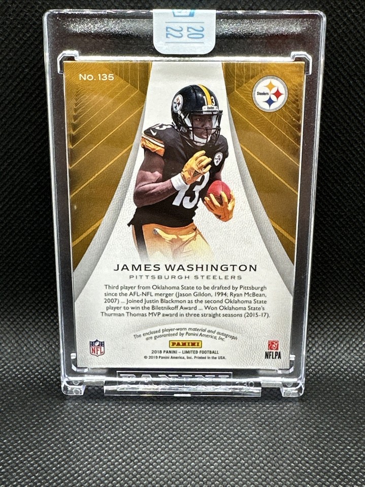JAMES WASHINGTON RPA 1/5 2022 PANINI HONORS RECOLLECTION PANINI LIMITED ...