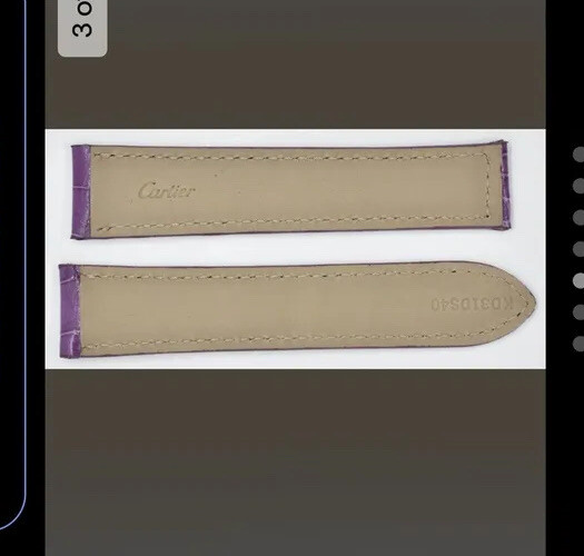 Genuine Cartier Purple Alligator Watch Band 18.5mm x 16mm Tank | eBay