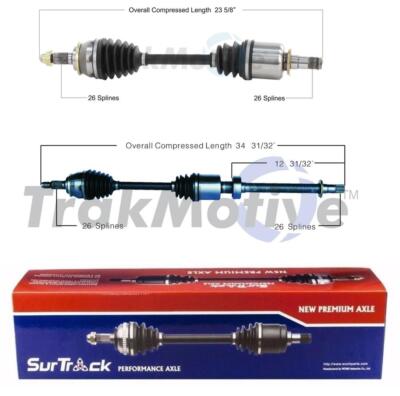 SurTrack Mini R52 Cooper Convertible Auto Front CV Axle Shafts Pair Set ...