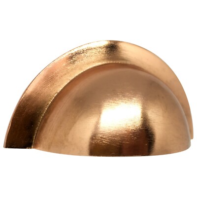 Brushed Copper Cup Handles Rose Gold Pulls Cabinet Door Draw Knobs ...