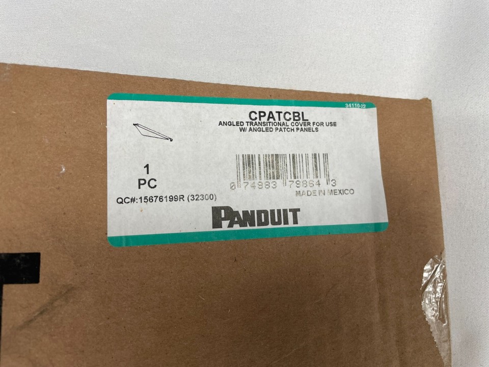 PANDUIT CPATCBL ZERO RACK SPACE TRANSITIONAL COVER FOR ANGLED PATCH ...