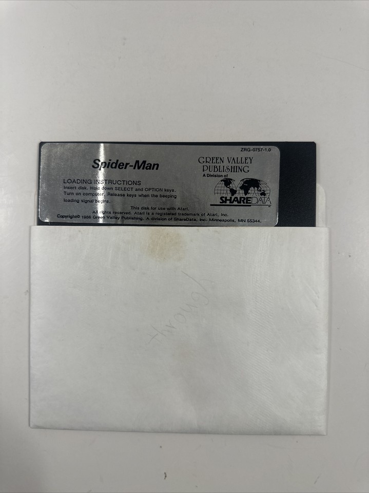 AMIGA COMMODORE 64 COMPUTER PC GAME FLOPPY 5.25" DISK ONLY SPIDERMAN ...