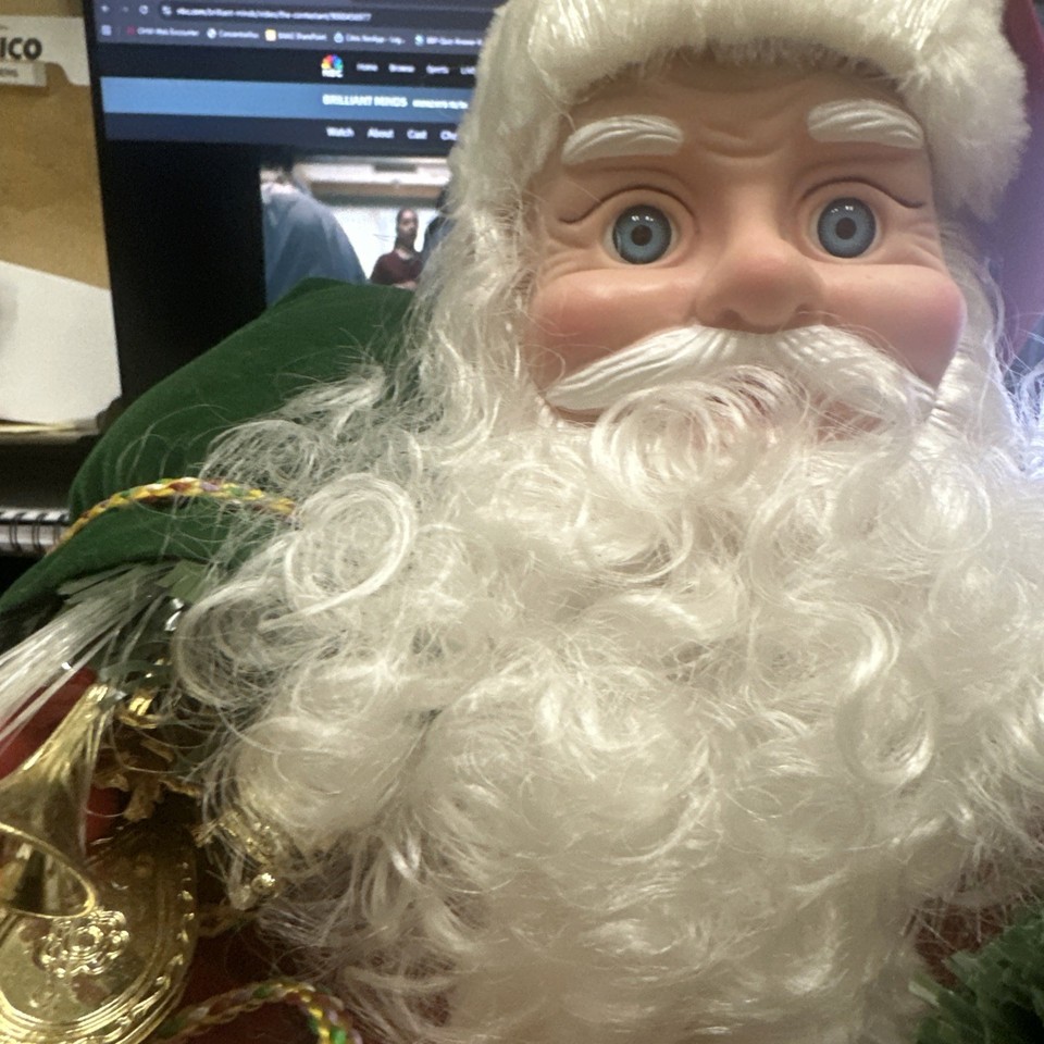 Vintage 20" Animated Fiber Optic Santa Claus -musical-Great condition ...