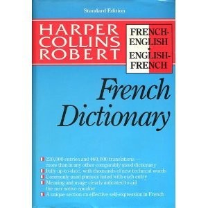 HARPER COLLINS ROBERT FRENCH DICTIONARY By Harpercollins & Na ...