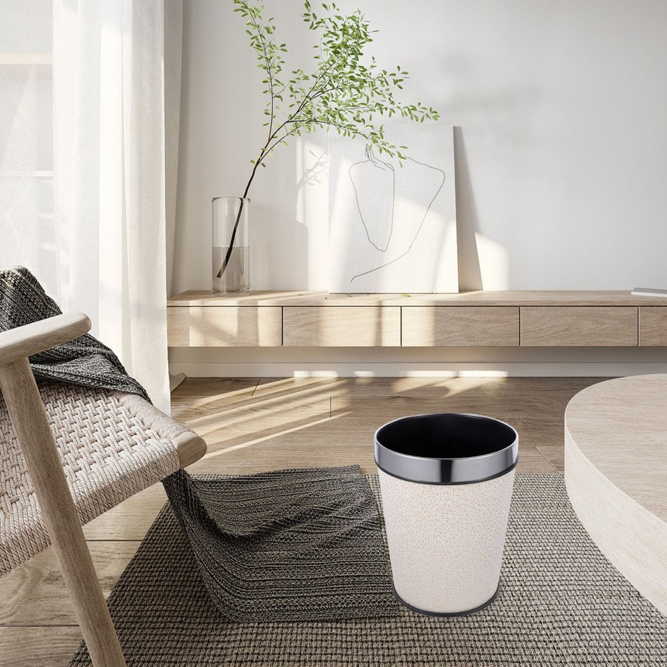 Household Garbage Can Bathroom Trash Can Retro Waste Bucket Living Room ...