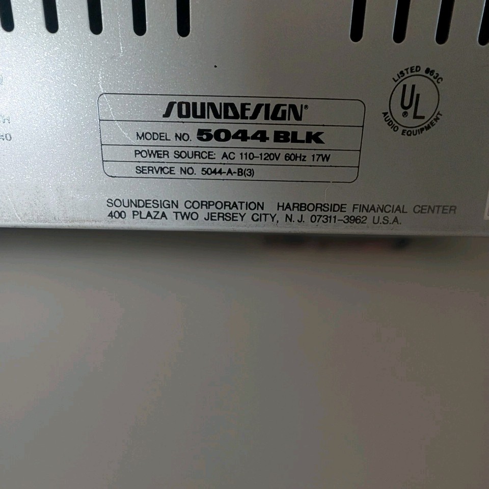 SOUNDESIGN 1980's 5044 BLK CD Compact Disc Player, VINTAGE, Japan ...