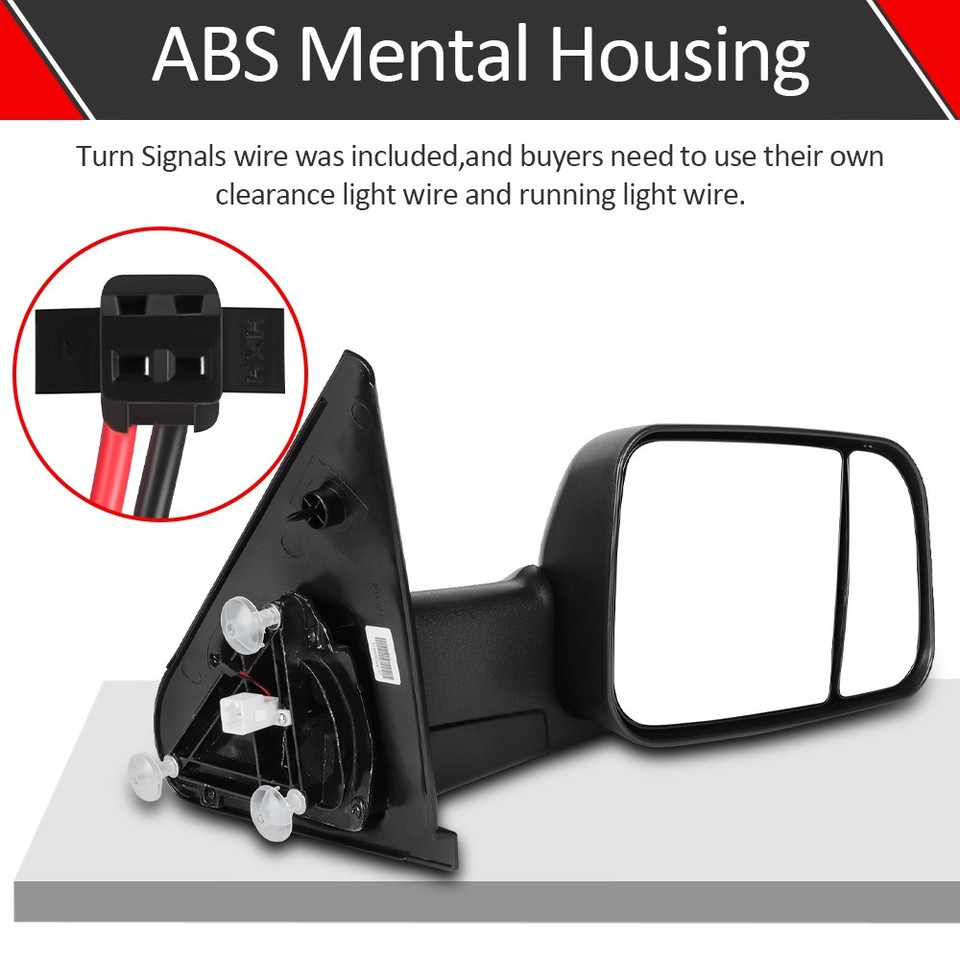 Power Heated Turn Signal Tow Mirrors For 02-08 Dodge Ram 1500 03-09 ...