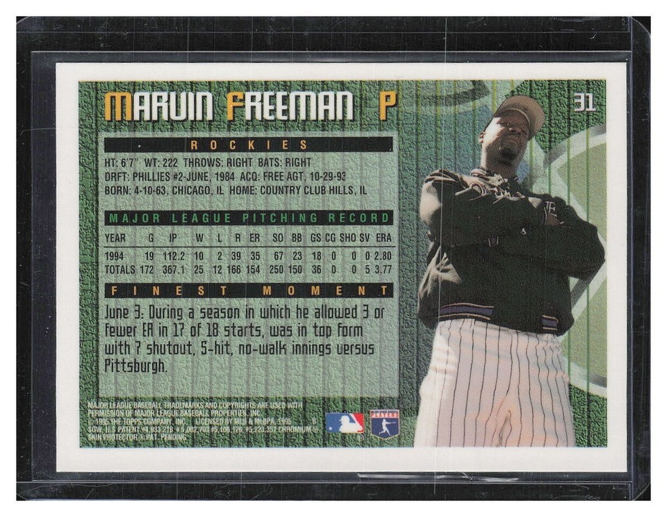 1995 Finest #31 Marvin Freeman | eBay