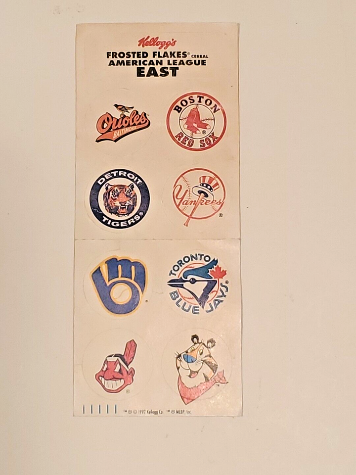 Kellogg's MLB logo stickers, 3 sheets (1992) | eBay