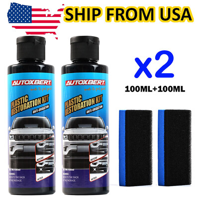6.8fl.oz CAR PLASTIC BUMPER TRIM MOLD RESTORER BACK TO LIFE REVIVES ...