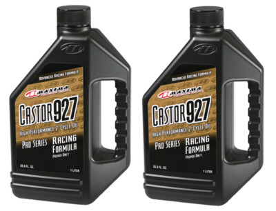 Maxima 2 Bottles 1L Liter Castor 927 Synthetic Ester 2-Stroke Oil ...