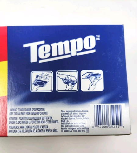 NIB TEMPO Starter Kit Sunvisor Tissue Holder Car Case w/ 2 Refill Packs ...