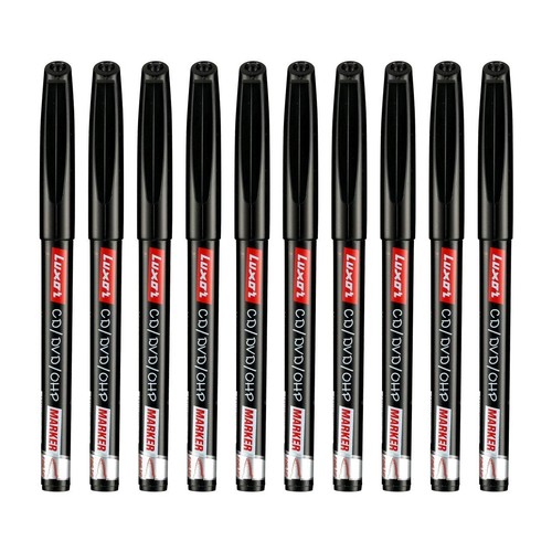 10 x stylo marqueur permanent à pointe fine noir CD DVD OHP marqueur ...
