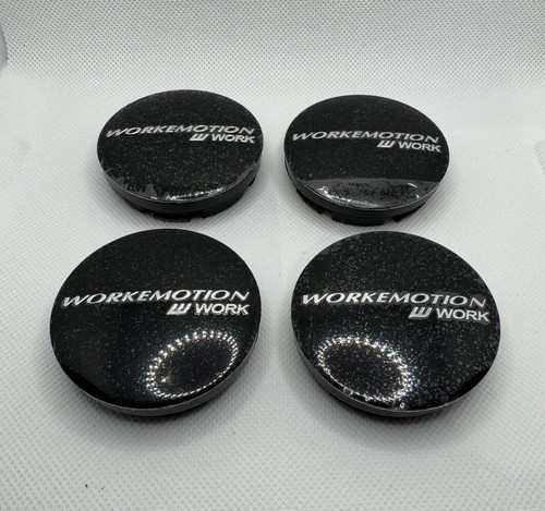 WORK EMOTION Black Wheel Center Caps 56mm Emblem 4pc JDM Cap | eBay ...