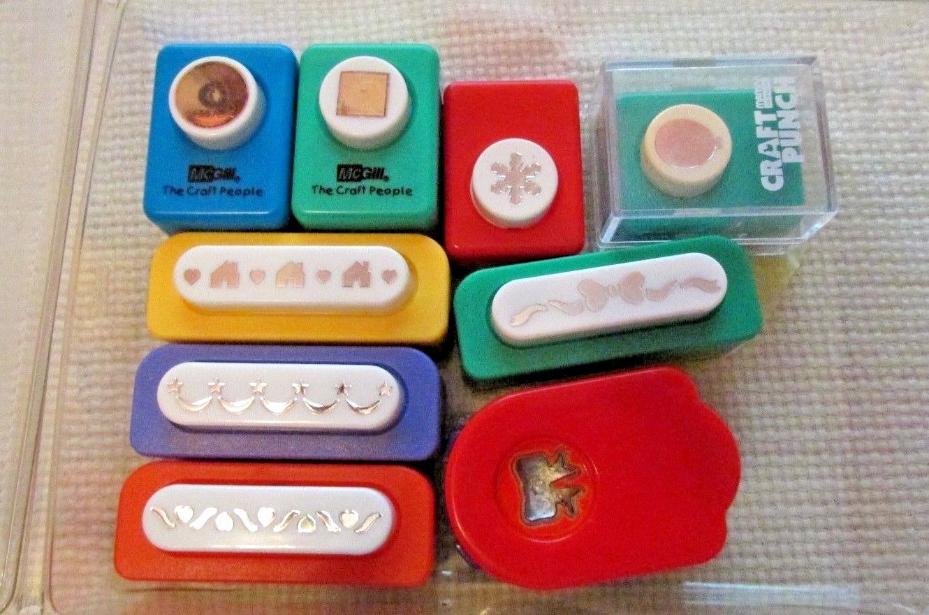 Scrapbook Lot of 9 Small mini Punch Cutters By Craft Punch & McGill | eBay