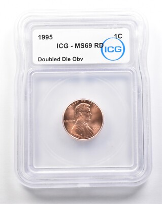 1995 Lincoln Memorial Cent Doubled Die Obverse MS69 RD ICG *7408 | eBay