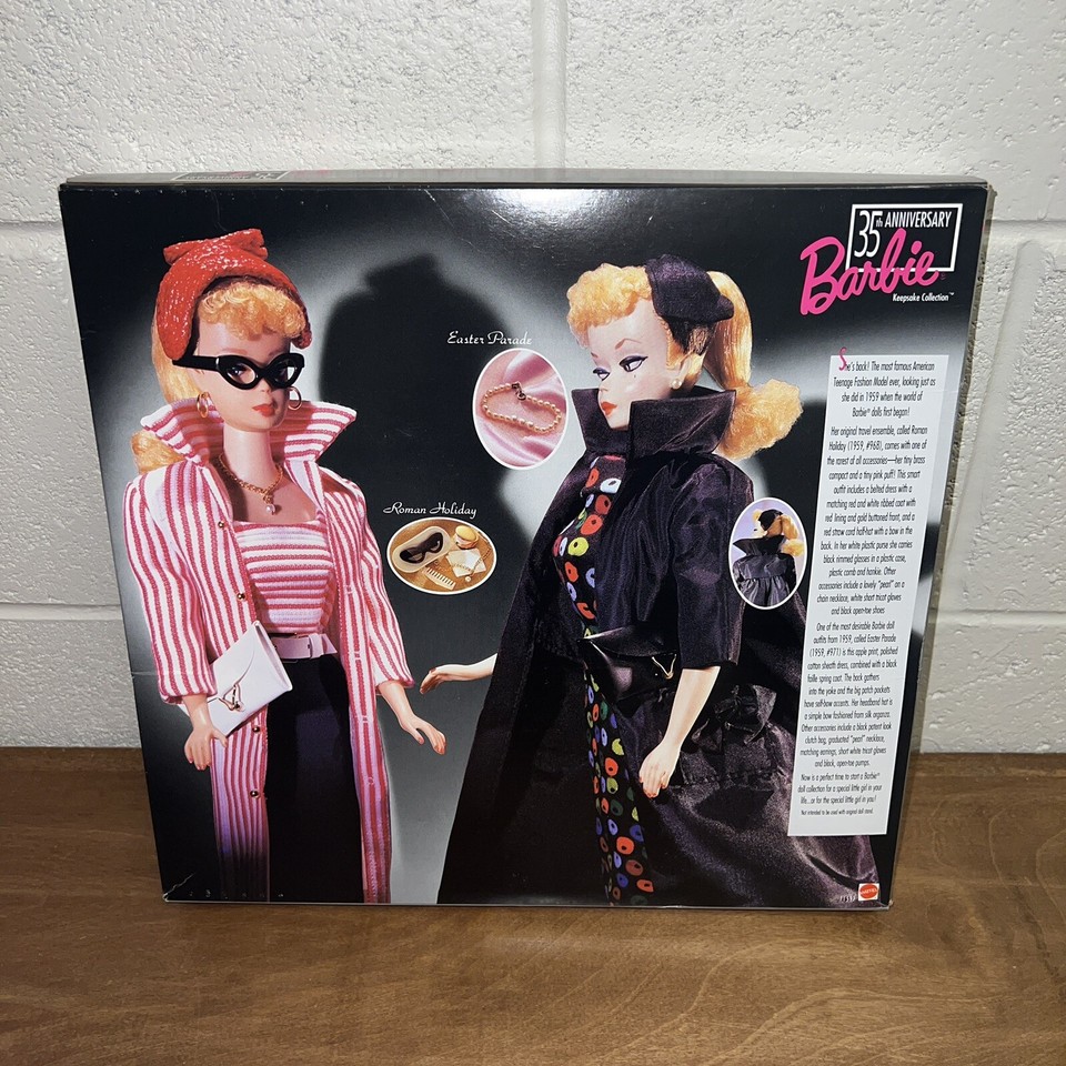 Vintage 1993 35th Anniversary 1959 Barbie Easter Parade Roman Holiday ...