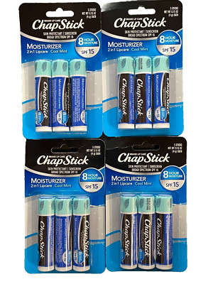 12 New ChapStick Moisturizer Original Lip Balm Tube, COOL MINT | eBay
