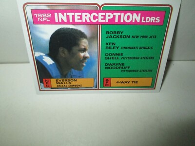 1982 INTERCEPTION LEADERS 1983 Topps Card #206 EVERSON WALLS Donnie ...