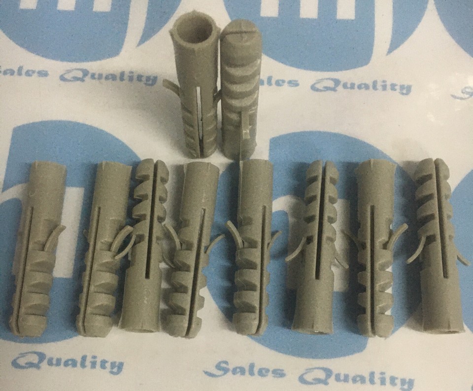 #Heavy Duty Wall Plugs M10 X 50 Rimless Nylon Raw Plug X 10 M2194 *new ...