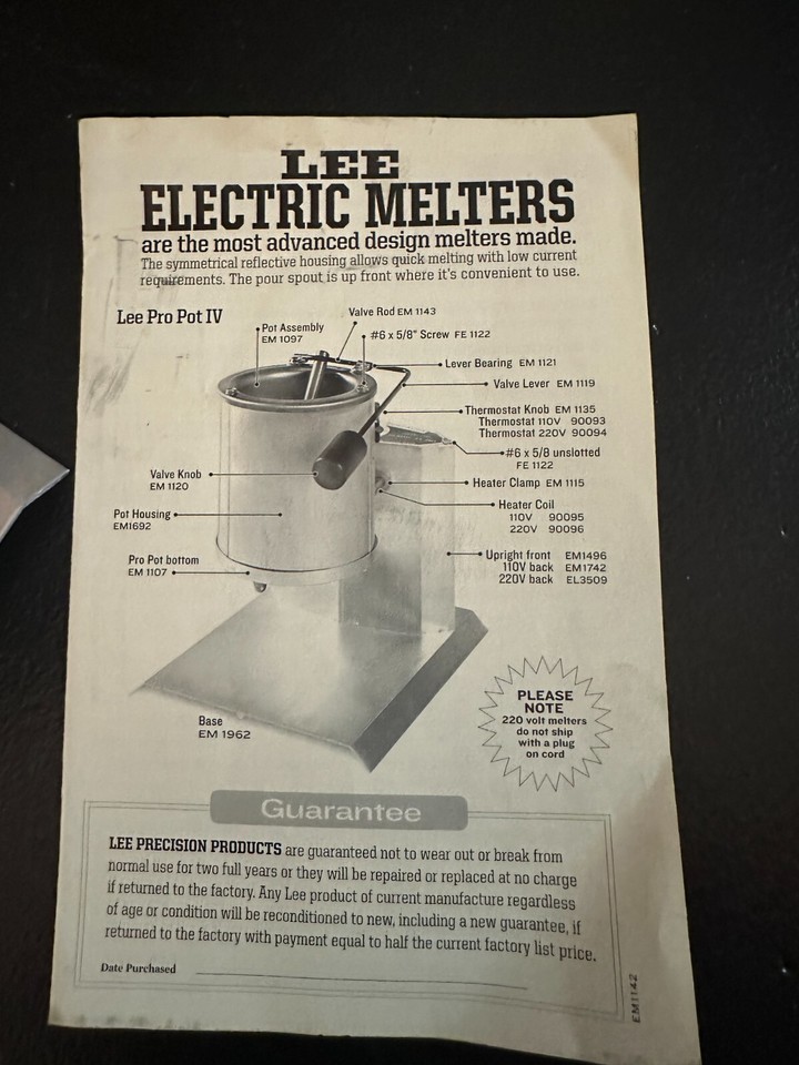 Lee 90009 Production Pot 10 Pound Lead Furnace 110 Volt 761835700809 | eBay