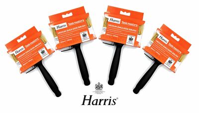 4 Pack Harris Emulsion Paint Brush Block Masonry Brushes 4.5" Wide Wall ...