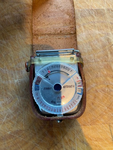Etalon Automat-A exposure light meter in a leather case. Working Well ...