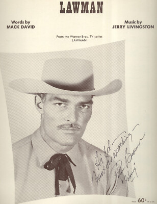 LAWMAN TV Western Show "Lawman" John Russell PLUS Peter Brown SIGNED ...