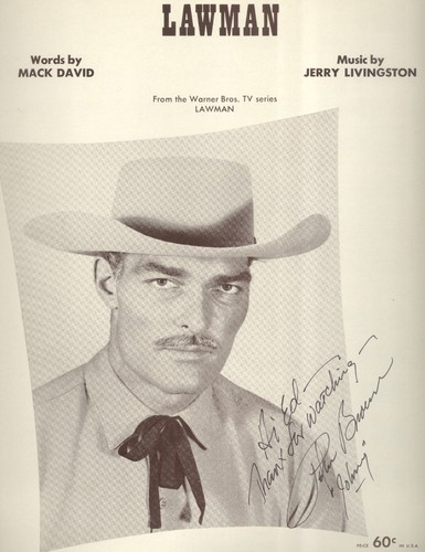 LAWMAN TV Western Show "Lawman" John Russell PLUS Peter Brown SIGNED ...