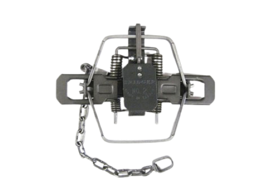 6 Bridger # 2 Offset Coil Spring 4 Coil Traps Raccoon Coyote Bobcat ...